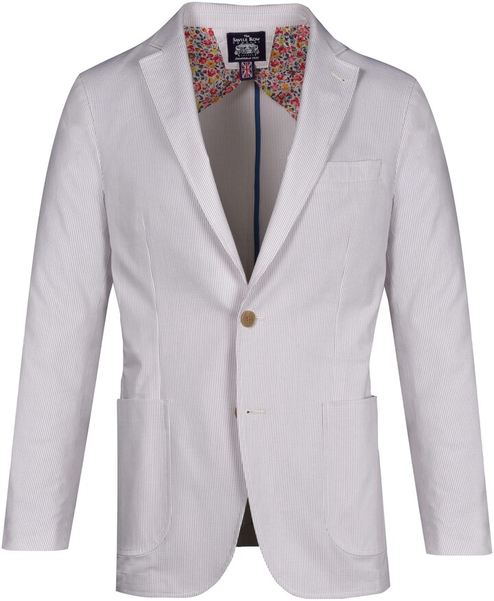 SAVILE ROW CO Seersucker Blazer - ShopStyle