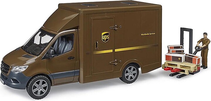 Bruder 1/16 Mercedes-Benz Sprinter Ups Truck with Manually Operated ...