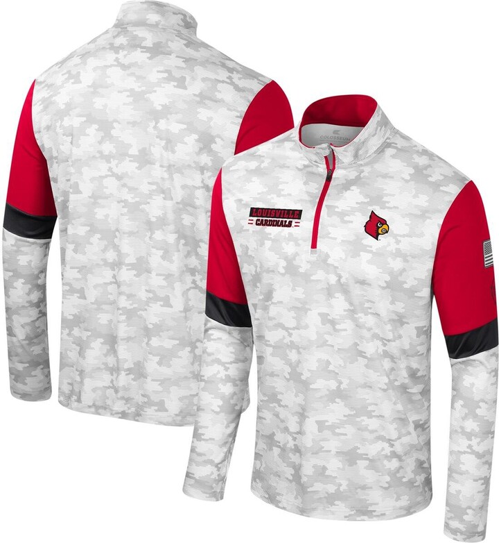 Colosseum Men's Camo Louisville Cardinals Oht Military-Inspired Appreciation Tomahawk Quarter ...