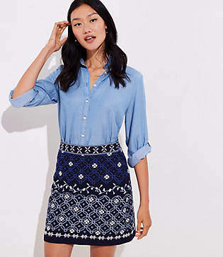Fashion Look Featuring LOFT Petite Skirts and LOFT Skirts by ...