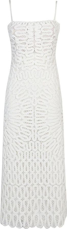 Jonathan Simkhai Elize crochet embroidery midi dress - ShopStyle