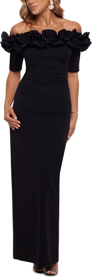 Xscape Evenings Ruffled Off-the-Shoulder Gown - ShopStyle