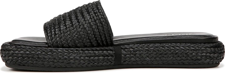 Vince Womens Eva Raffia Slide Sandal Black Raffia 8 M - ShopStyle