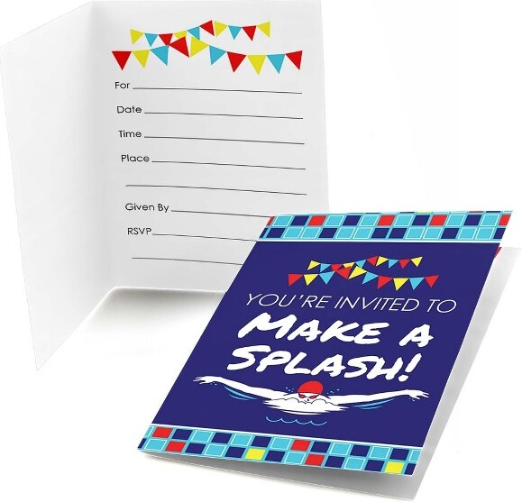 Big Dot of Happiness Making Waves - Swim Team - Fill In Swimming Party ...