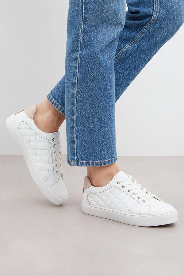 Principles: Cecilia Leather Quilted Trainers - ShopStyle