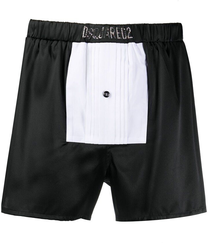 DSQUARED2 Happy New Year tuxedo boxers - ShopStyle