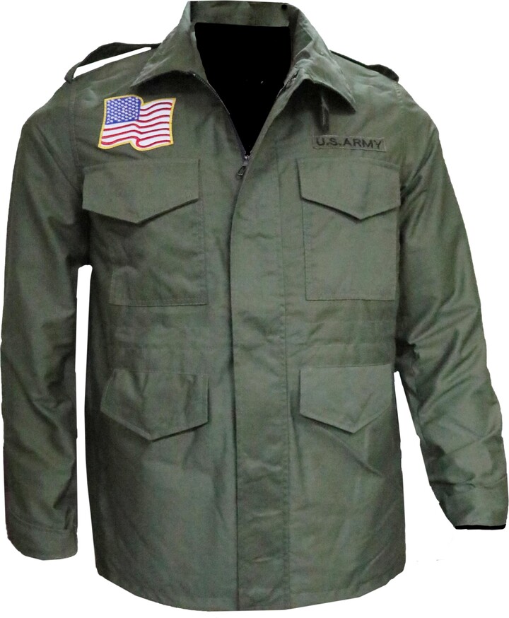 Litswear Men Military John Rambo Jacket - WW2 M65 Cotton Military Coat ...
