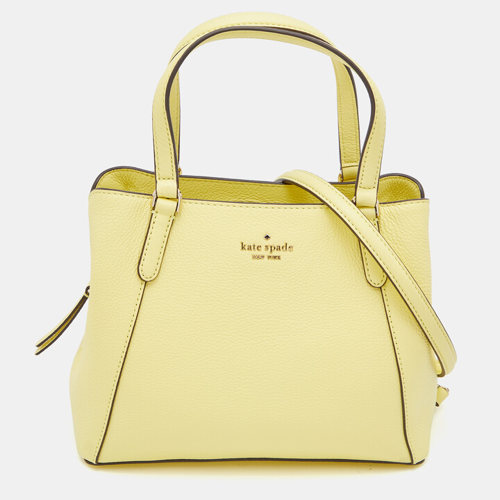 Kate Spade Yellow Leather Jackson Medium Triple Compartment Satchel ...