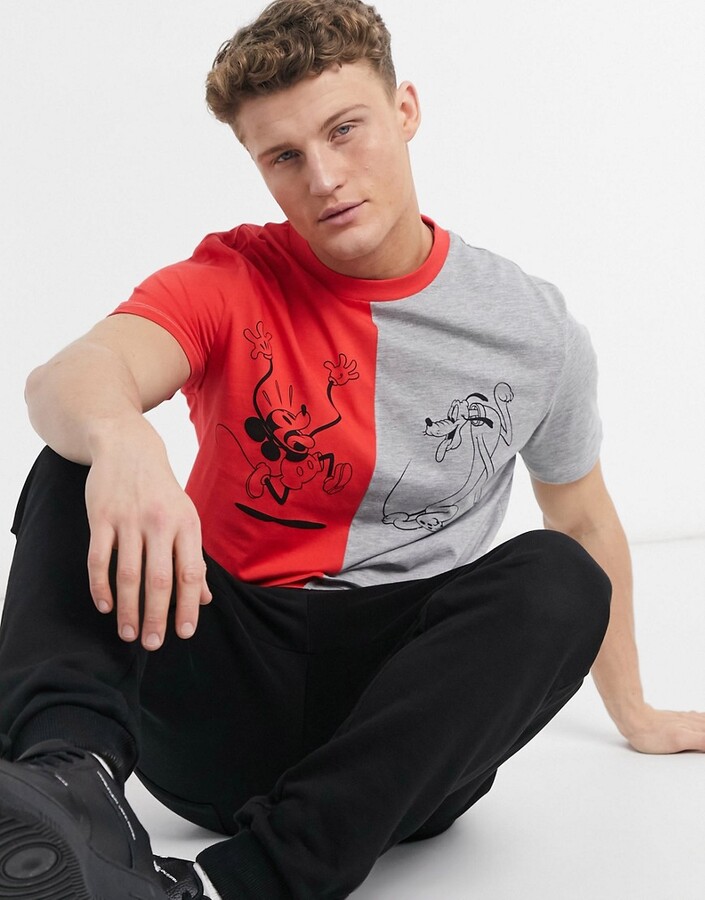 ASOS DESIGN DISNEY oversized t-shirt with Mickey Mouse and Pluto print ...