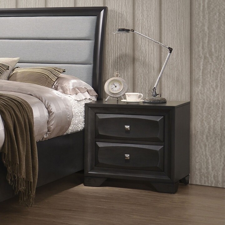 EDWINRAY Transitional & Modern Style Nightstand,th Beveled Fronts ...