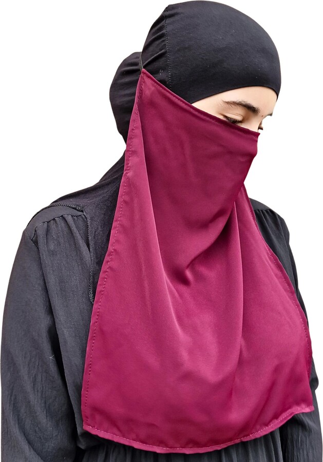 Yaqeen Niqab Face Veil Jilbab Abaya Khimar Headscarf One Piece Islamic ...