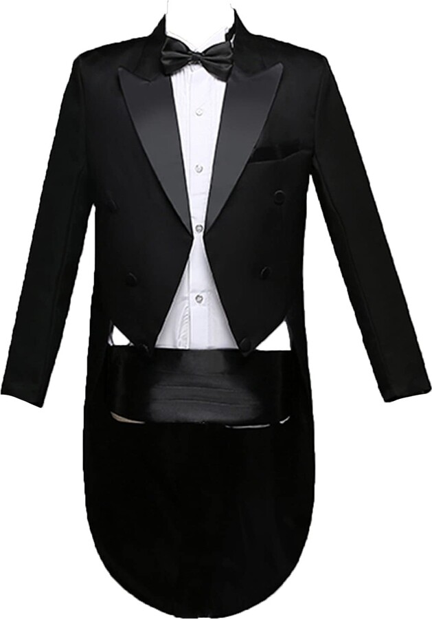 CHICTRY Men's 4 Piece Tailcoat Jacket Tuxedo Suits Gentleman Wedding ...
