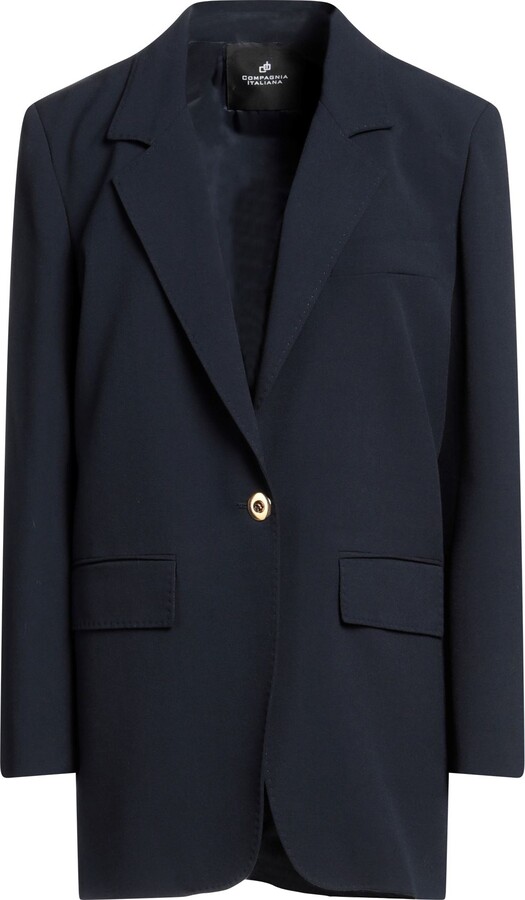 Compagnia Italiana Blazer Navy Blue - ShopStyle