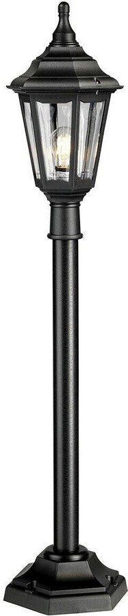 Loops Outdoor IP44 1 Bulb Short Mini Lamp Post Pillar Black LED E27 ...