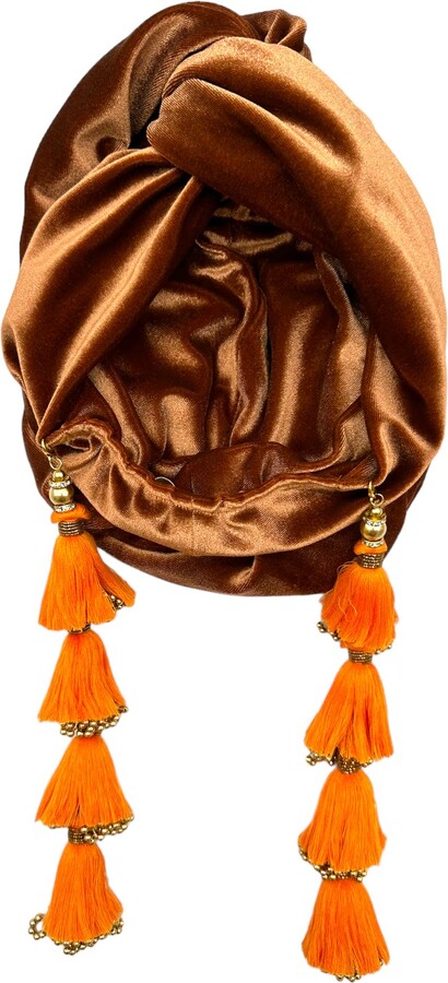 Julia Clancey Cocoa Jaffa Dorado Turban - ShopStyle Hats