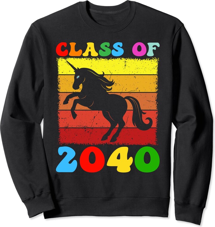 Cute Class of 2040 First Day of School Graduation Unicorn Lover Class ...