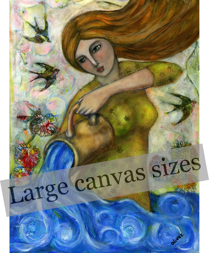 Etsy Celtic, Large Reproduction On Canvas, Goddess Of The Healing ...