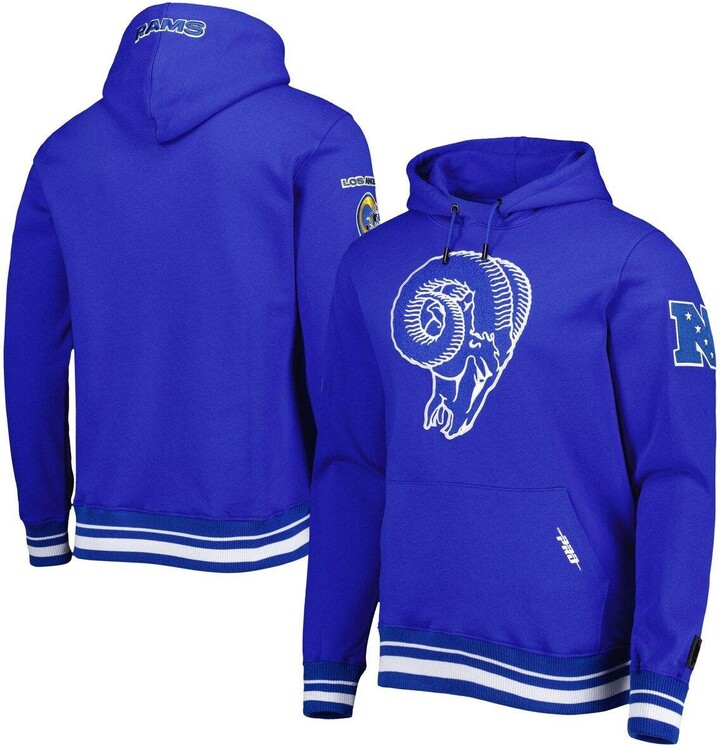 Men's Pro Standard Royal Los Angeles Rams Retro Classic Fleece Pullover ...
