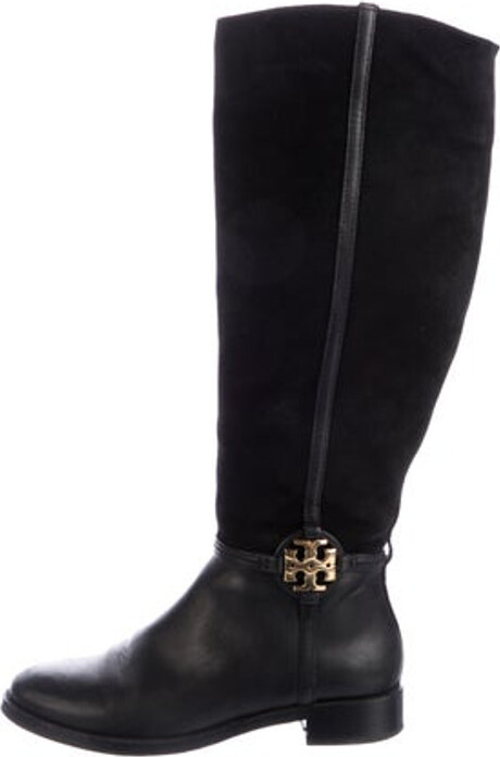 Tory Burch Suede Riding Boots - ShopStyle