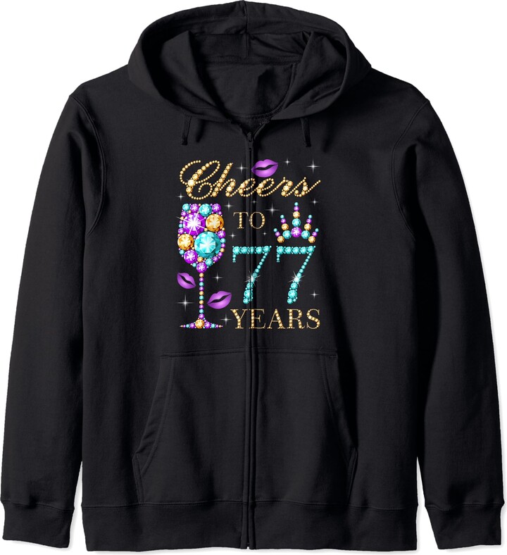 Queen's Cheers Tees Cheers To 77 Years Old Women 77th Birthday Party ...