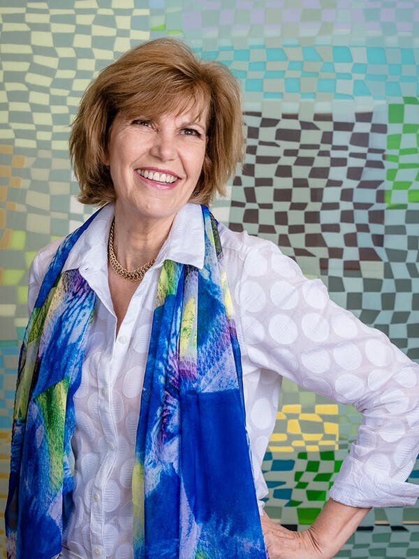 Lady Barbara Pinson Artist "Blue Iris" Chiffon Scarf - Blue - ShopStyle ...