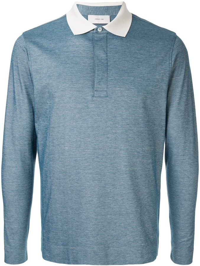 Cerruti Contrast Collar Polo Shirt - ShopStyle