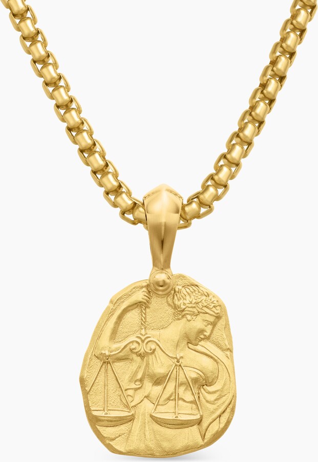 David Yurman Libra Amulet in 18K Yellow Gold | Men's - ShopStyle Jewelry