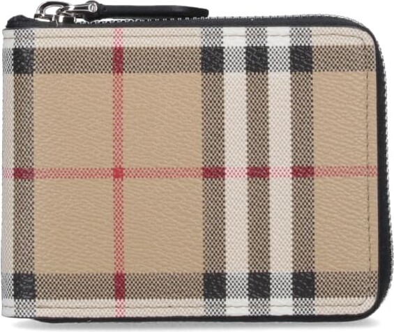 Burberry Wallet With Iconic Check - ShopStyle