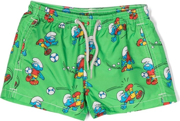 MC2 Saint Barth Kids Smurfs-print swim shorts - ShopStyle