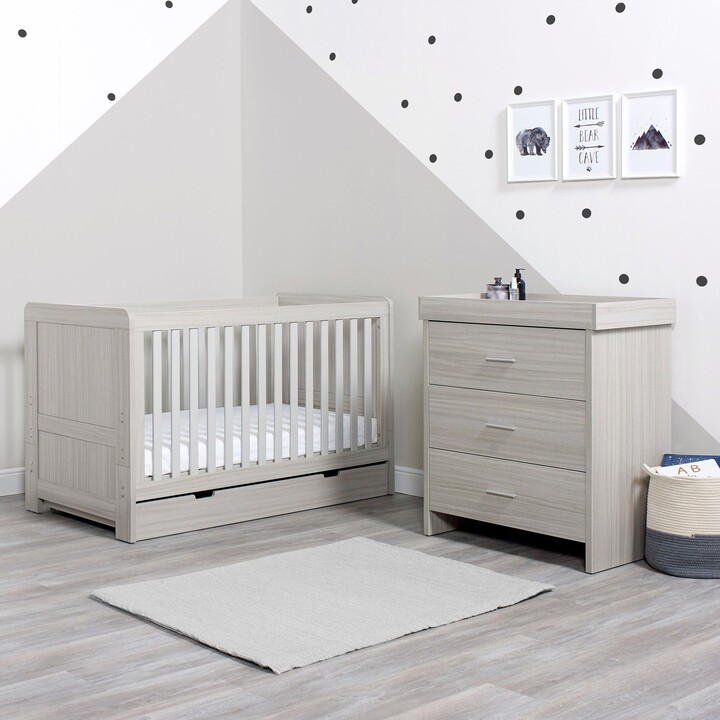 Ickle Bubba Pembrey 3 Piece Nursery Changing Furniture Set Grey ...