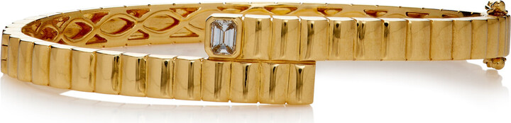 Maison Tjoeng Midnight Adagio 18K Yellow Gold Diamond Bangle ...