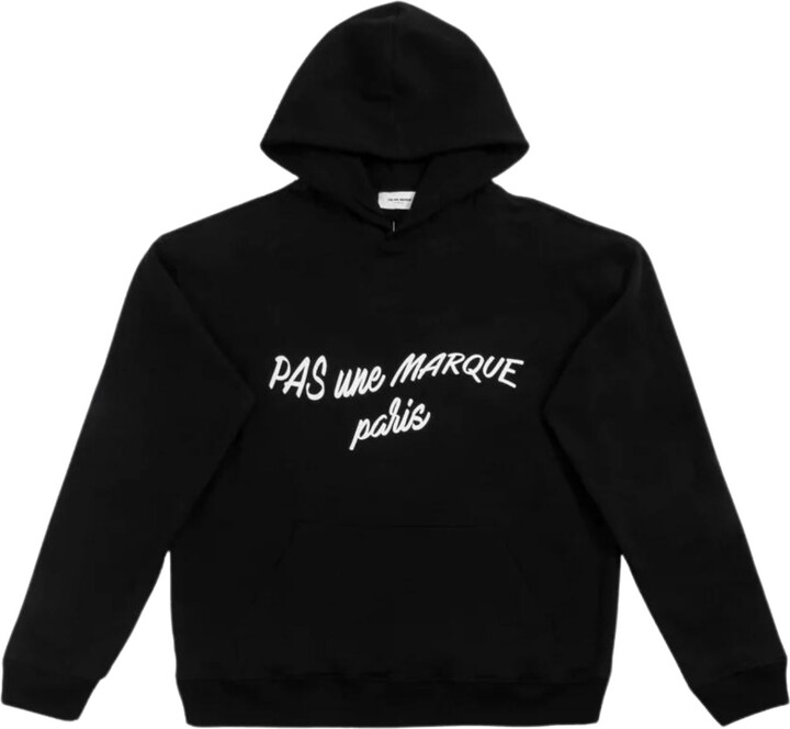 Pas Une Marque Men's Oversized Hoodie Cursive Black - ShopStyle
