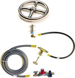 Easy Fire Pits EasyFirePits Deluxe Propane Fire Pit Conversion Kit and ...