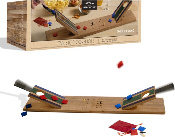 Studio Mercantile Wooden Tabletop Cornhole Game Set, 11 Pieces - ShopStyle
