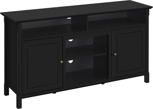Yaheetech 31in Height Tall Modern TV Stand Media TV Console Black ...