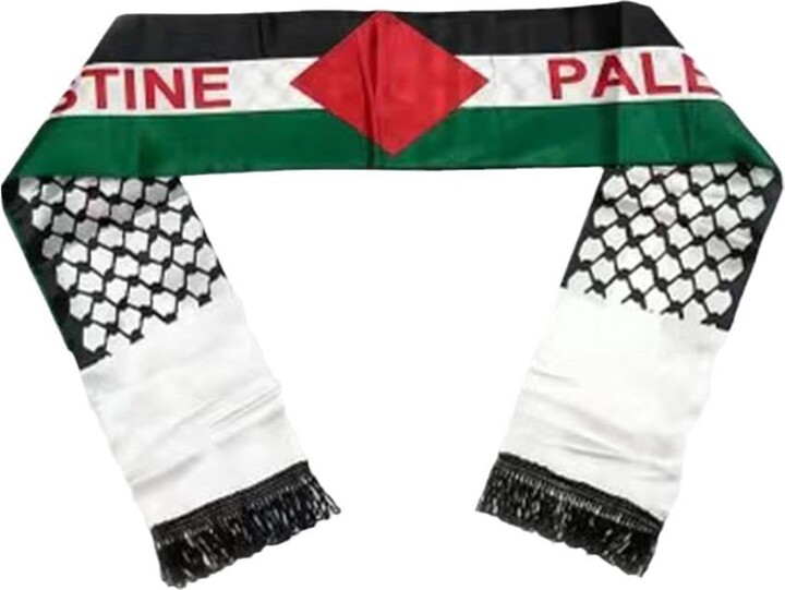 pulunto Palestine Flag Scarf Palestine Silk Flag Neck Scarf Map of ...