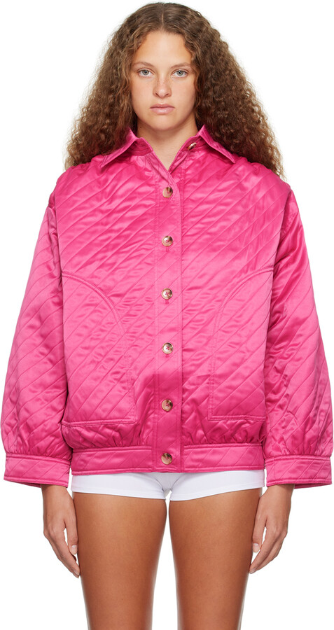 Caro Editions Pink Mimi Bomber Jacket - ShopStyle