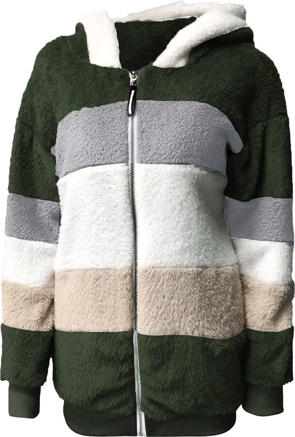 Generic Plush Jacket Women's Teddy Winter Teddy Coat Thick Lined Coat ...