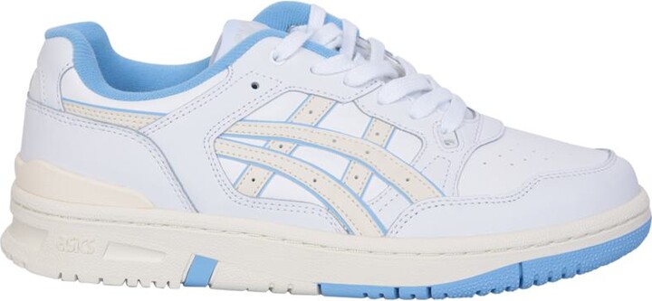 Asics White And Light Blue Ex89 Sneakers By Asisc; The Brand's Ideals ...
