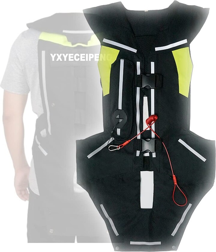 YXYECEIPENO Motorcycle Vest With Airbag Lightweight Airbag Vest High ...