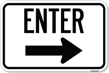 SignMission Parking Lot Sign Enter Sign (Right Arrow)/23426 - ShopStyle ...