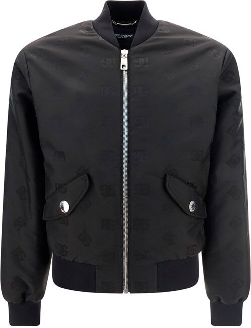 Dolce & Gabbana Allover Logo Zipped Bomber Jacket - ShopStyle