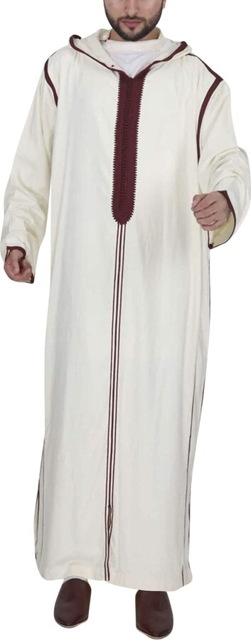 MODSGUE Muslim Robe Men's Muslim Dressing Gown Saudi Arabian Robes ...