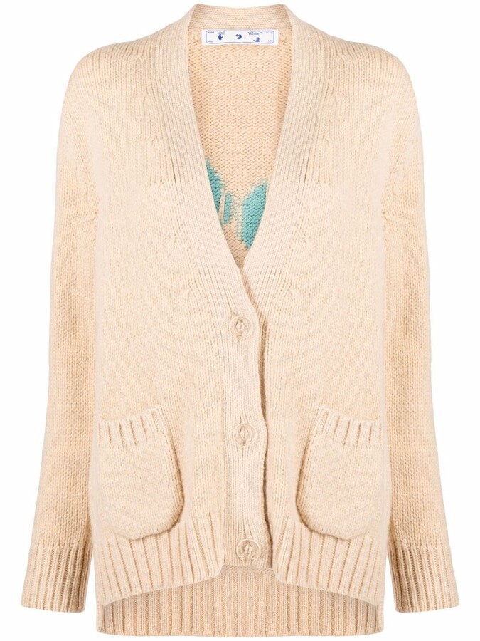 Off-White Reverse-Logo Oversized Cardigan - ShopStyle