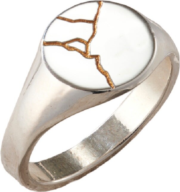 Posh Totty Designs Mens Kintsugi Signet Ring - ShopStyle Jewellery