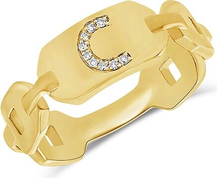 Sabrina Designs 14K Diamond C Initial Ring - ShopStyle