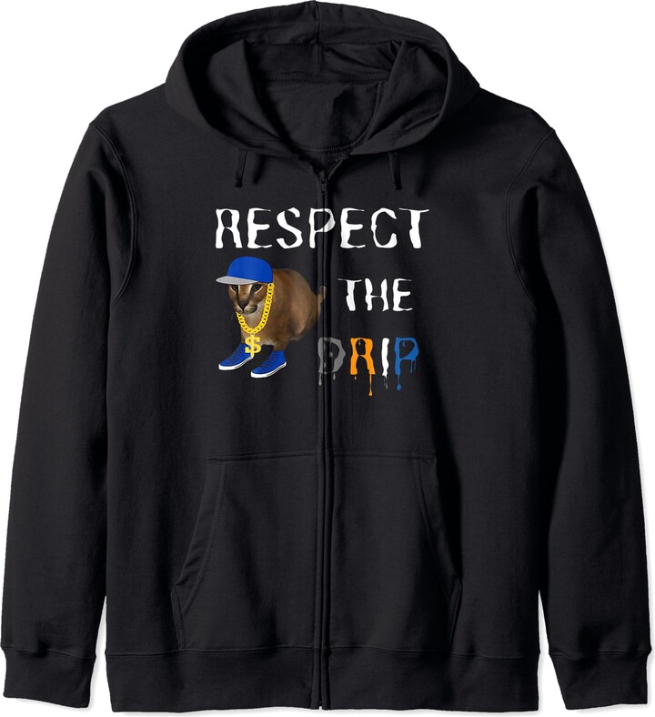 funny cat lover Tee Big Floppa Respect He Drip Funny Caracal Cat Meme ...
