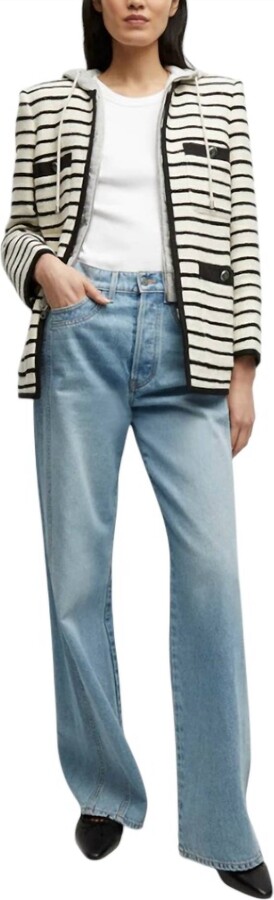 Veronica Beard Foster Dickey Jacket In Ivory/black - ShopStyle Blazers