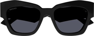 Gucci Zebra-print cat-eye sunglasses - ShopStyle