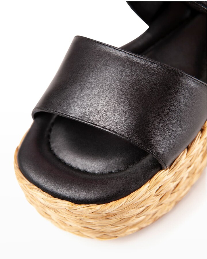 Paloma Barceló Charo Leather Slingback Platform Espadrilles - ShopStyle